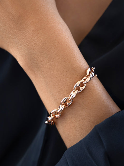 Chunky Link Bracelet, Rose – Millo Beauty