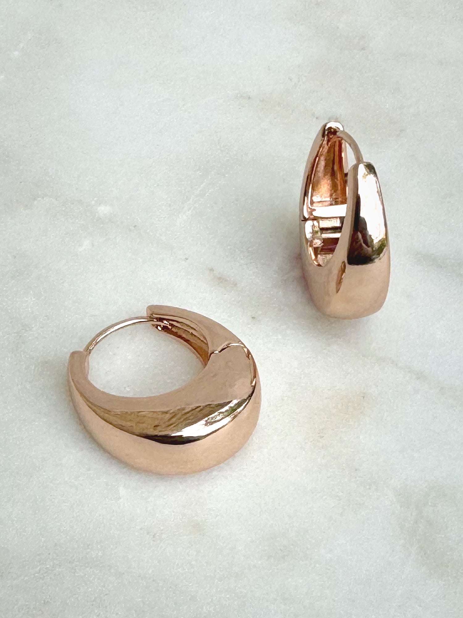 Oval Hoop Earrings, Rose – Millo Beauty